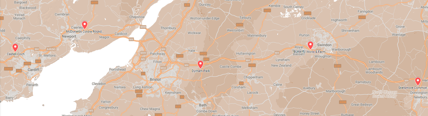 M4 Overview: M4 Services Map with junctions and alternative stops